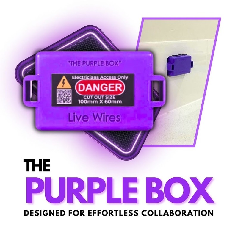 The Purple Box | Live Wire Cover 100mm x 60mm IPX4