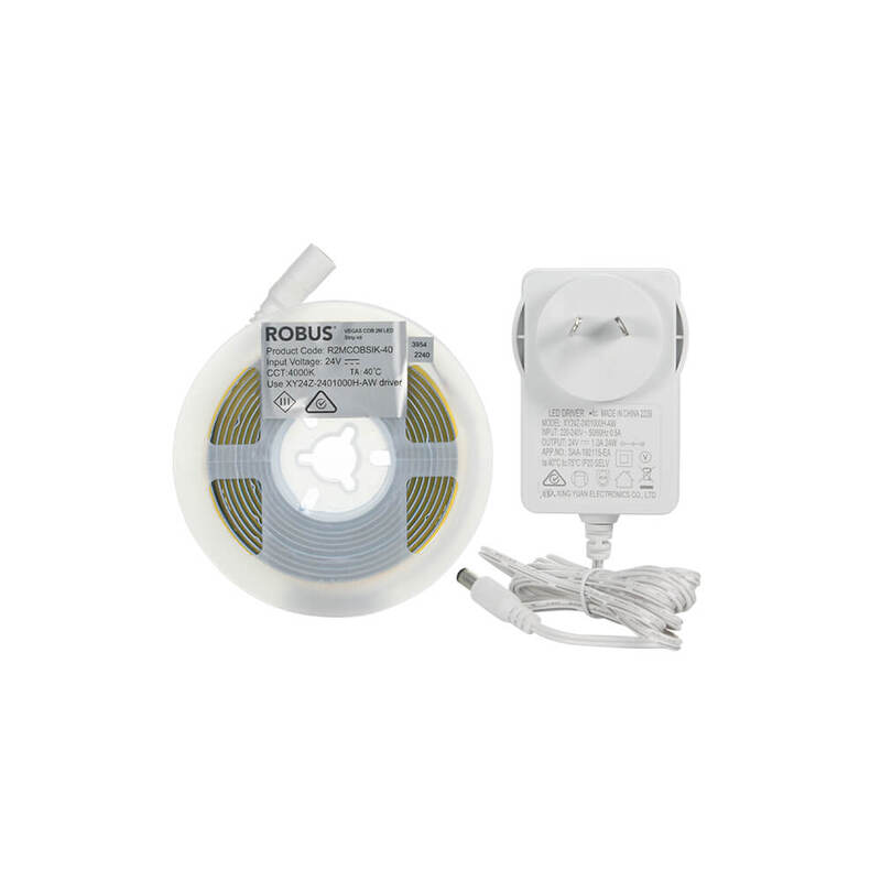 ROBUS Vegas COB LED Strip Kit 4000K 2M - Sleek & Efficient Lighting
