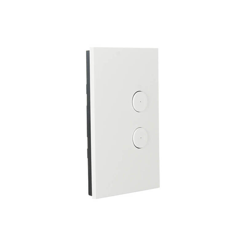 Clipsal R5042NL-ZW Saturn Zen Wall Button 2 Gang - White