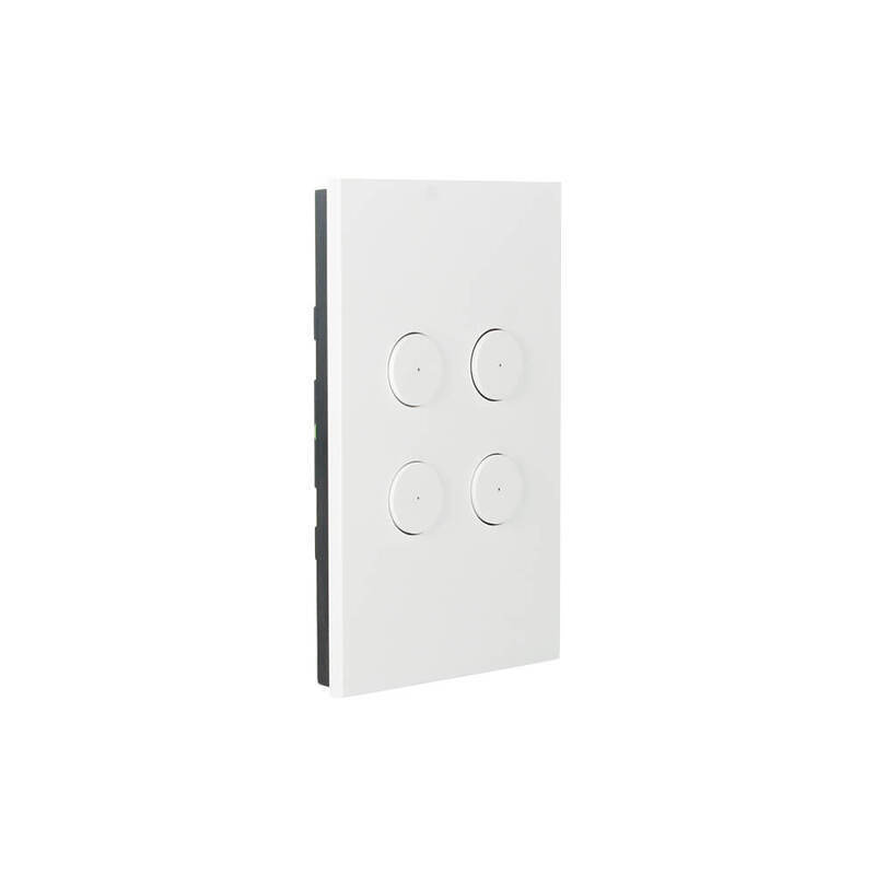 Clipsal R5044NL-ZW Saturn Zen Wall Button 4 Gang - White