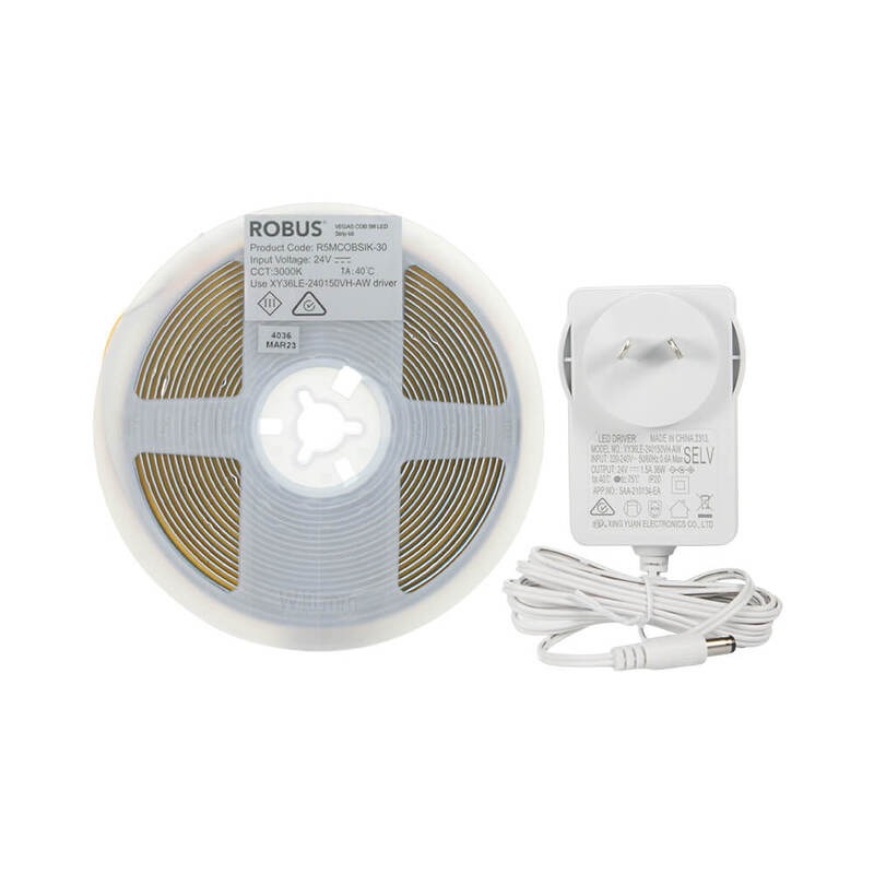 ROBUS Vegas COB LED Strip Kit 3000K 5M - Seamless Lighting Solution