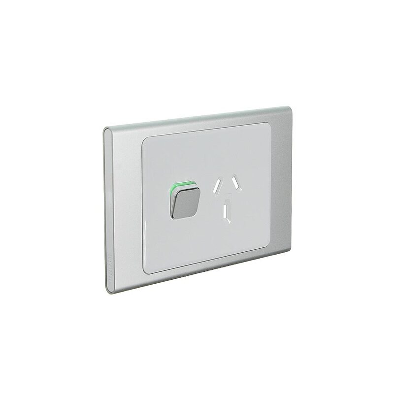 Clipsal Iconic STYL Single Switched Internal Power point Cover Plate ...