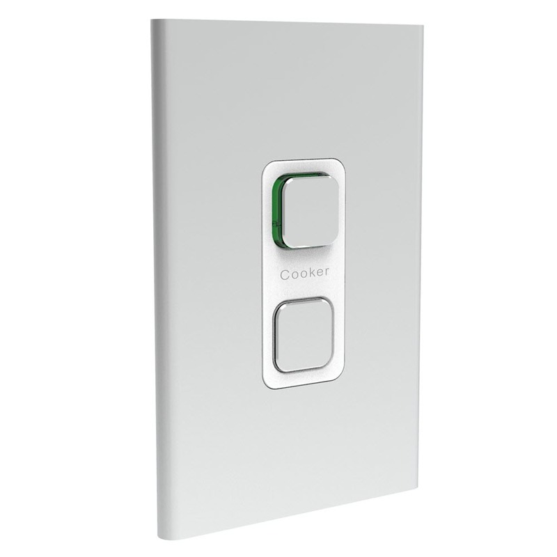 Cooker Switch | Clipsal Iconic STYL Switch Cover Plate Silver | S3041 ...