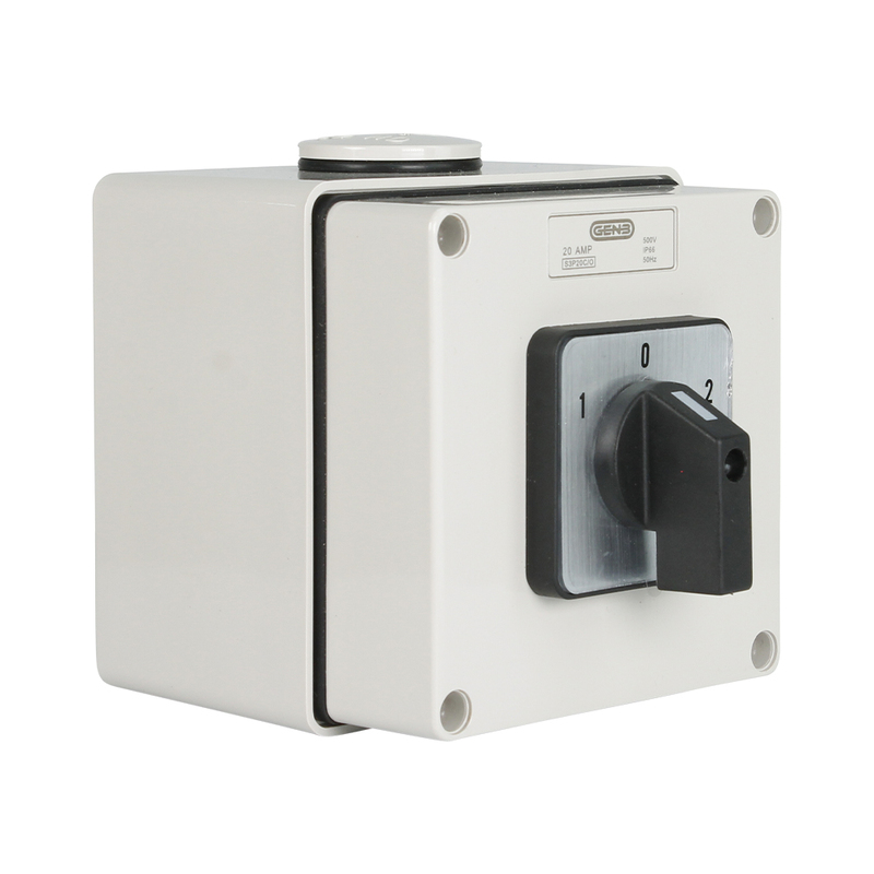 GEN3 S3P20C/O | Changeover Switch 3 Pole 20Amp Surface Mount Switch 500Vac