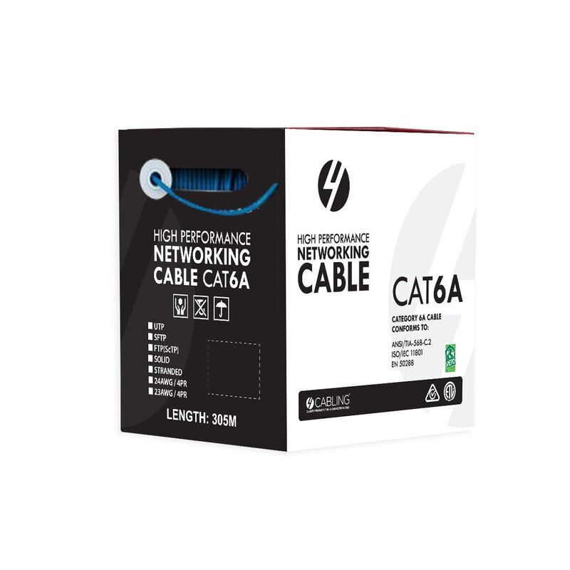 4Cabling SLDC6AUUTPBLUE Cat6A U/UTP Ethernet Cable 305M - High-Speed Blue