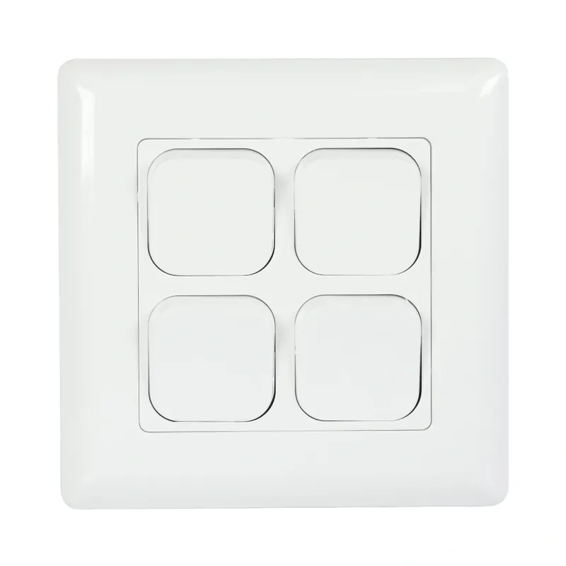 Tesla TESSW4LDX | 4 Gang Large Light Switch 16A | White