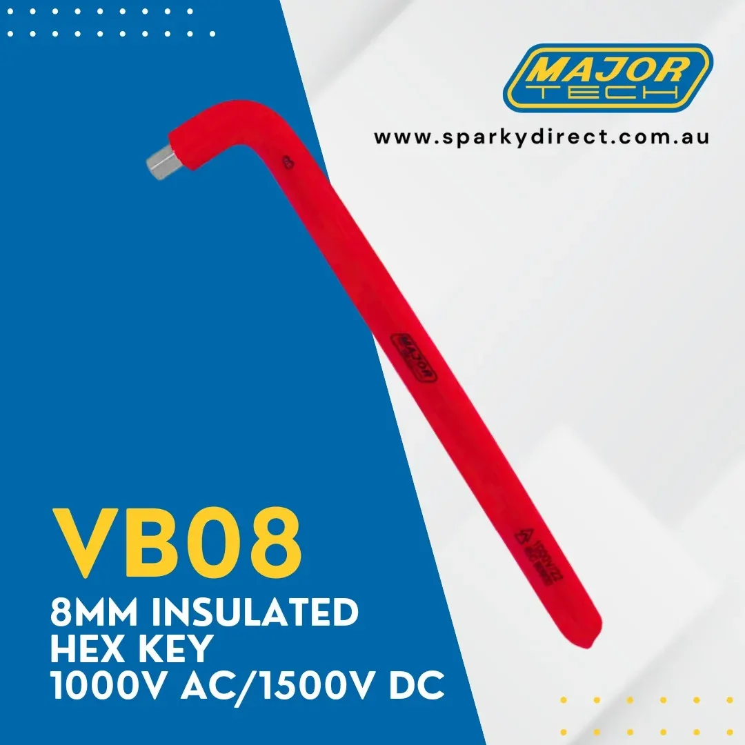Major Tech VB08 | Insulated Hex Key 8mm 1000V AC/1500V DC
