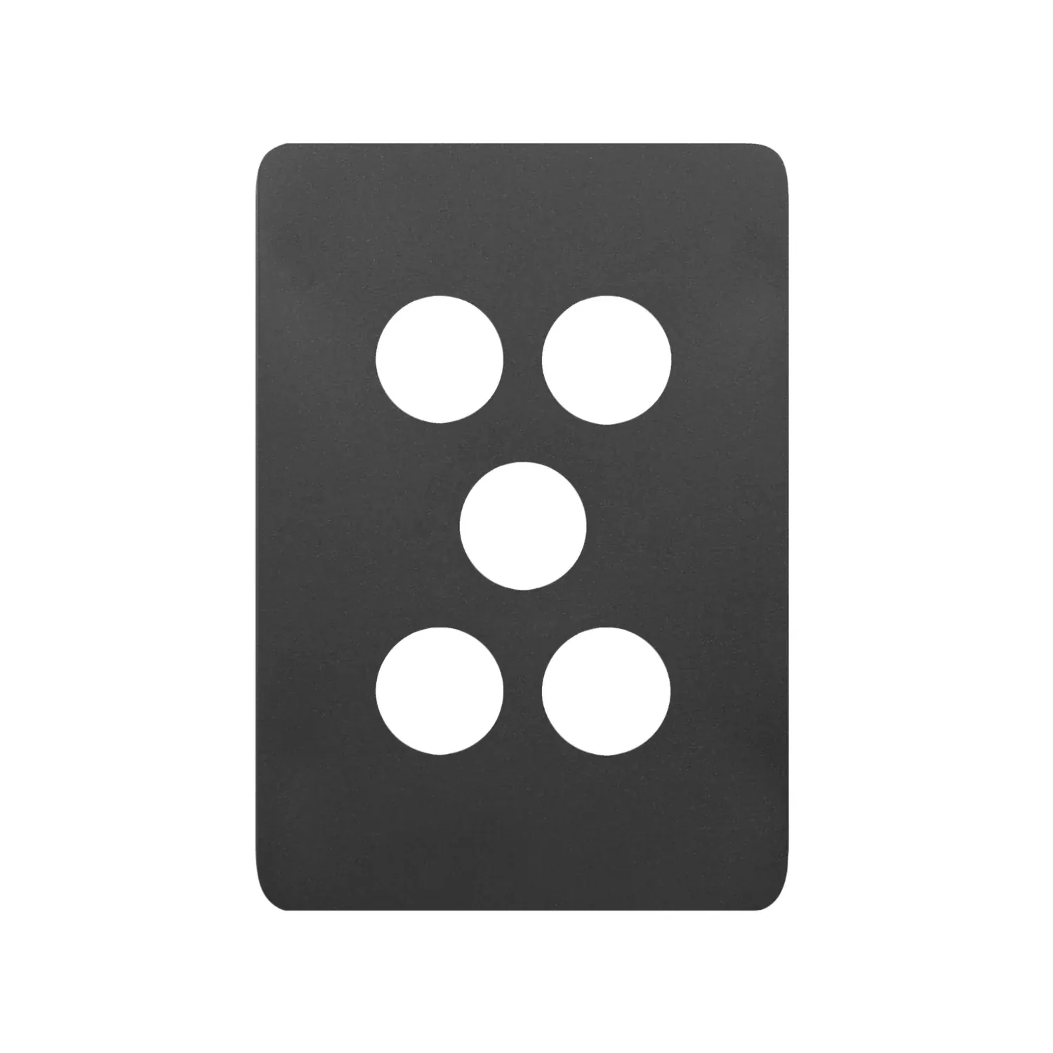 Hager Allure WBHSP5-MB | 5 Gang Switch Plate Cover | Matt Black