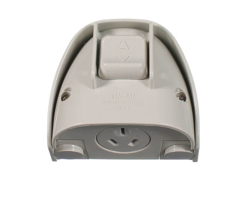 CLIPSAL WSC227/15 | Single Weatherproof Power Point GPO 15amp 250v (Grey)