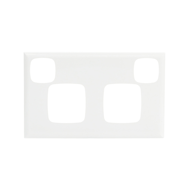 HPM XLP777PLWE | Excel 2 Gang Double PowerPoint Coverplate | White