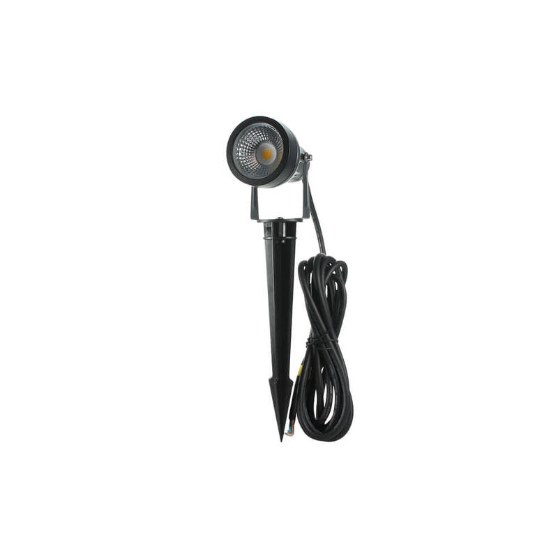 XLED XSPLED7W Sentinel Outdoor Spike Light - IP65, 7W, 3000K, Black