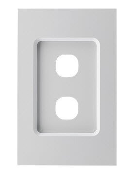 CLIPSAL SATURN ZEN Z4032VH-ZW | 2 Gang Grid & Plate Premium Matt Finish