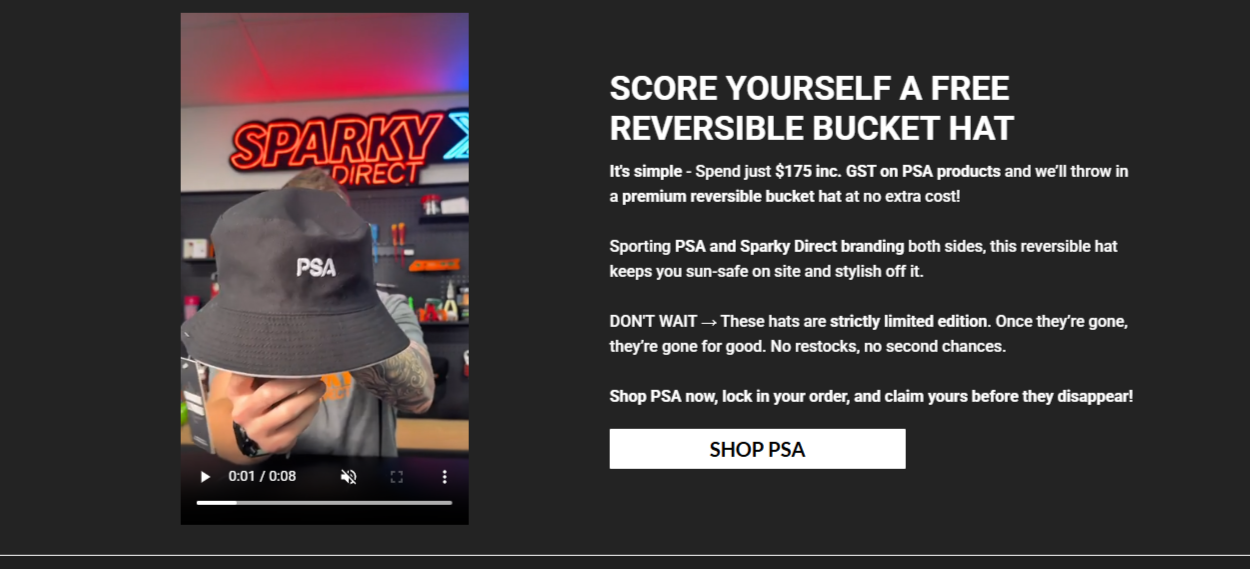 PSA X Sparky Direct Bucket Hat 2025